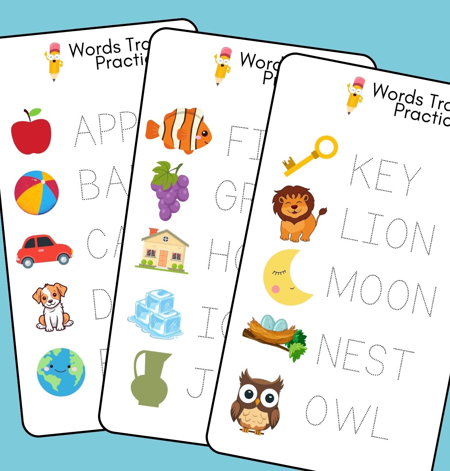 Word Tracing Worksheets – ProInfopedia